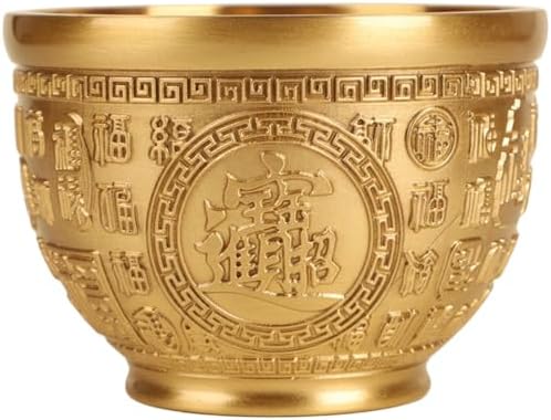 DOITOOL Feng Shui Treasure Bowl Brass Treasure Basin Golden Offering ...