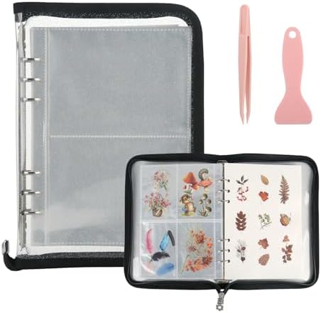 Amazon.com: NOCAFI Sticker Storage Organizer Sticker Collecting Zipper ...