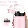 GOPPUS 1.2L/40oz Stainless Water Bottle with Straw Double Wall ...