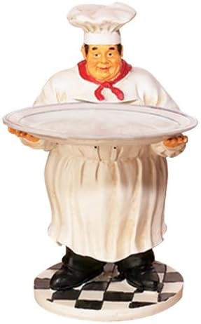 Amazon.com: FAT CHEF FIGURINE WITH SERVING TRAY 12" : Home & Kitchen