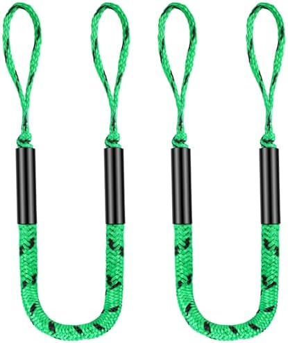 Boat Bungee Dock Lines, 4 Feet Stretches to 6 Feet Mooring Rope 2-Pack ...