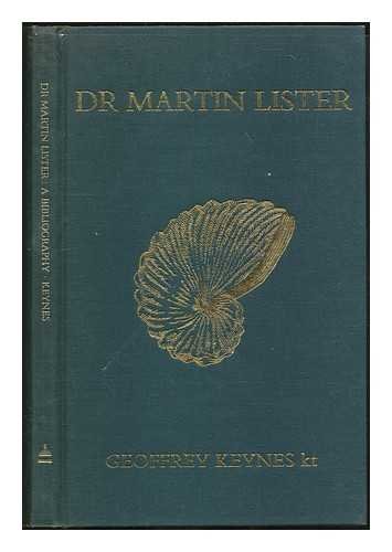 Amazon | Dr.Martin Lister: A Bibliography | Keynes, Geoffrey Langdon ...