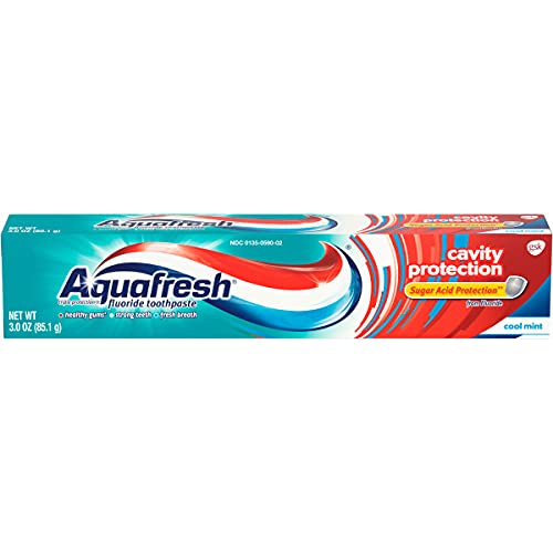 Amazon.com : Aquafresh Cavity Protection Fluoride Toothpaste, Cool Mint ...