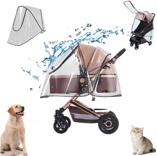 Amazon.com: Unisize Pet Stroller Rain Cover - Foldable Clear Protection ...