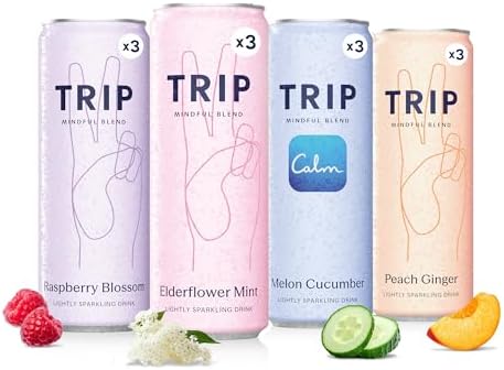 Amazon.com : TRIP Lightly Sparkling Adaptogen Seltzer, Non-Alcoholic Mocktail with Magnesium ...