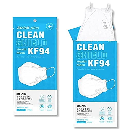Amazon.co.jp: 【100枚】 Airish Plus CLEAN SHIELD KF94 正規品 防疫マスク エアリッシュ プラス ...