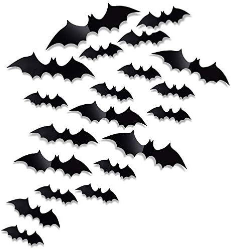Amazon.com: DIY Halloween Party Supplies PVC 3D Decorative Scary Bats ...