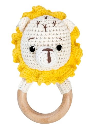 Amazon.com: Personalized Baby Rattle with Name | Animals Crochet Baby ...