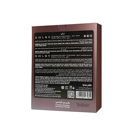 Chris Adams Gift Set - Dolby | EDP, 100ml + Deodorant Body Spray, 200ml ...