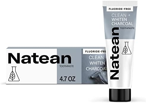 Amazon.com : Natean Clean + Whiten Charcoal Toothpaste, Fluoride Free ...