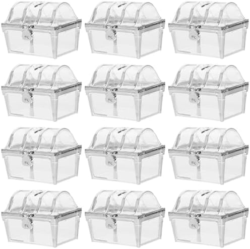 Amazon.com: Treasure Chest Candy Boxes, 12pcs Plastic Wedding Favor ...