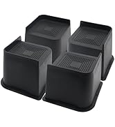 Amazon.com: HANIHUA 4 Sets Furniture Risers 2 inch Black Bed Risers ...