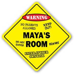Amazon.com - Pack of 4 Stickers - MAYA'S Room Sticker - Sticker Sign ...