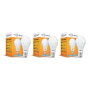 Wipro Garnet 8.5w LED Emergency Bulb | Cool Day White (6500K) | B22 LED ...