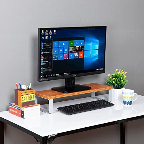 Dime Store Wooden Monitor Stand with Storage Organizer For Desk, Tables ...