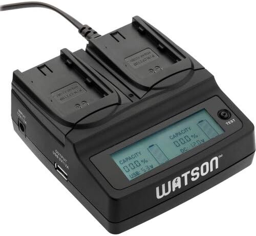 Amazon.com: Watson Duo LCD Charger with Two NP-FZ100 Battery Plates ...