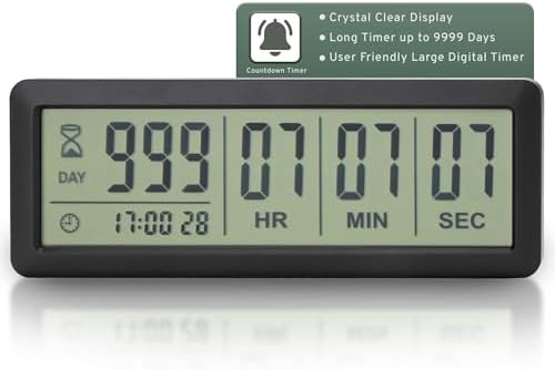 Amazon.com: Countables 9999 Days Countdown Clock - Reusable Count Down ...