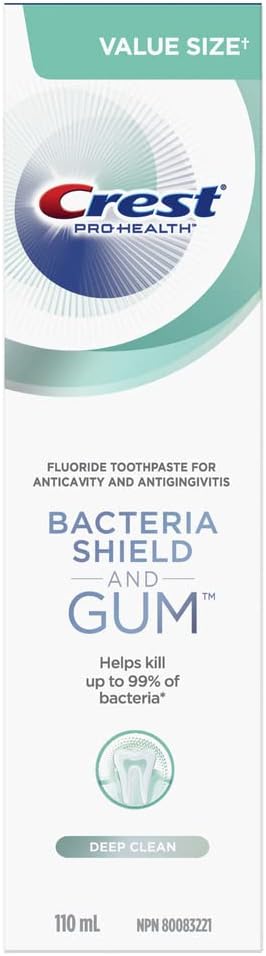 Crest Anticavity Fluoride Toothpaste,Bacteria Shield & Gum, 110 mL ...