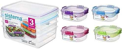 Sistema KLIP IT PLUS Food Storage Containers | 180ml Rectangle | Leak ...