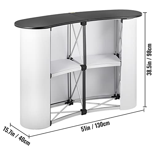 BananaB Stand de Foire Expo 130x40x98cm Table d’Exposition Pliable ...