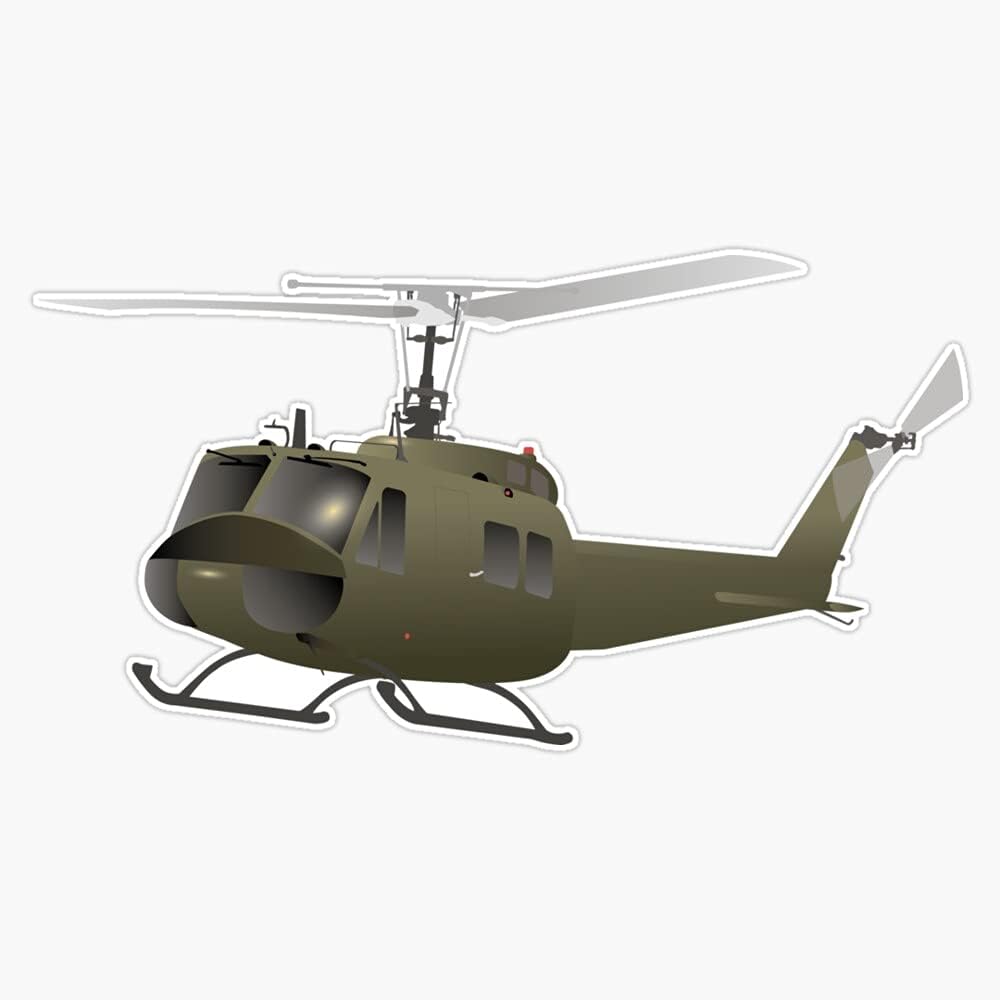 Amazon.com: Five Star Graphics Huey Helicopter Vinyl Sticker Pilot Wall ...