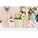 Amazon.de: VALERY MADELYN Holz Ostern Schriftzug Dekoration 28cm Ostern Aufsteller mit Osterhase ...