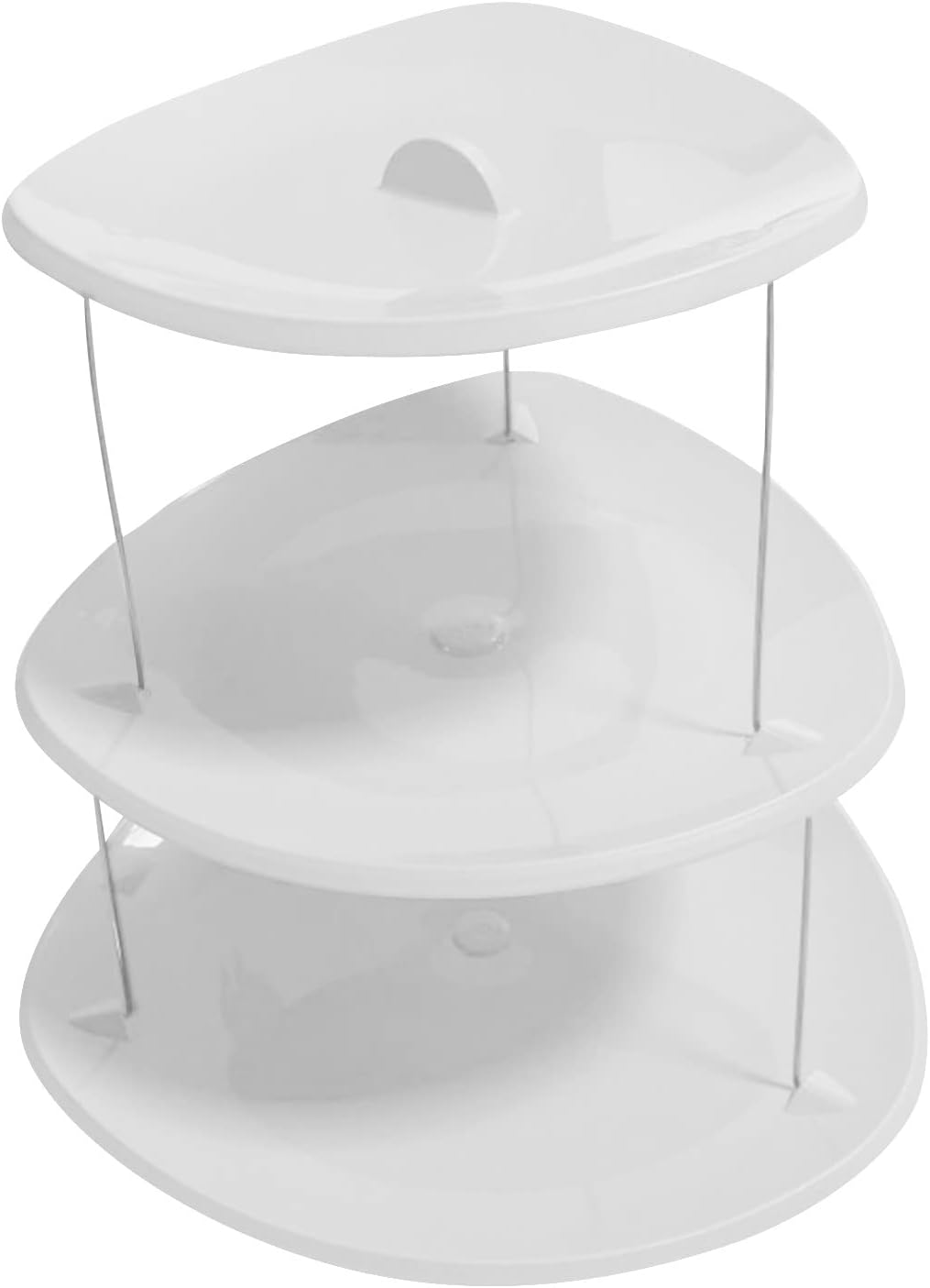 YuAi Collapsible Party Tray 3 Tier Decorative Plastic Appetizers Trays ...