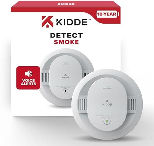 Kidde Smoke Detector, 10-Year Battery Powered, LED Warning Light ...