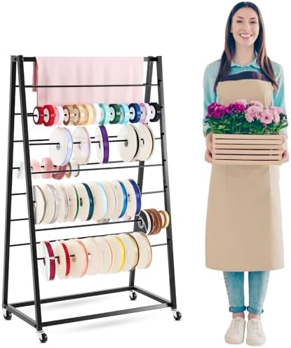 Amazon.com: 6-Tier Ribbon Holder, Large Capacity Ribbon Storage Rack ...