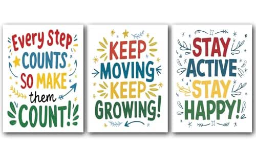 Amazon.com: Every Step Count, Keep Growing, Stay Happy- Motivational ...
