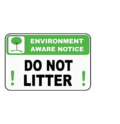 VVWV Environment Awareness Notice Sign Sticker for Public Places ...