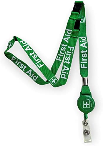 First Aid Badge Reel Neck Lanyard with Safety Breakaway : Amazon.co.uk ...