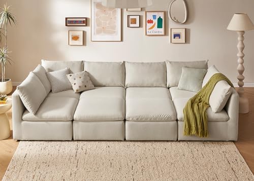 Amazon.com: mopio Oversized Modular Sectional Sofa with Fully Removable ...