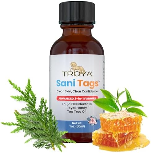 Amazon.com: Troya Sani Tags 1oz. Botanical Skin Serum with Tea Tree Oil ...