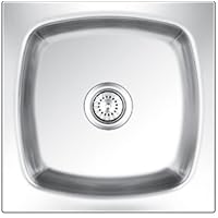 Nirali NG Grace Plain Big Glossy Stainless Steel Sink (21 X 18 Inches) : Amazon.in: Home Improvement