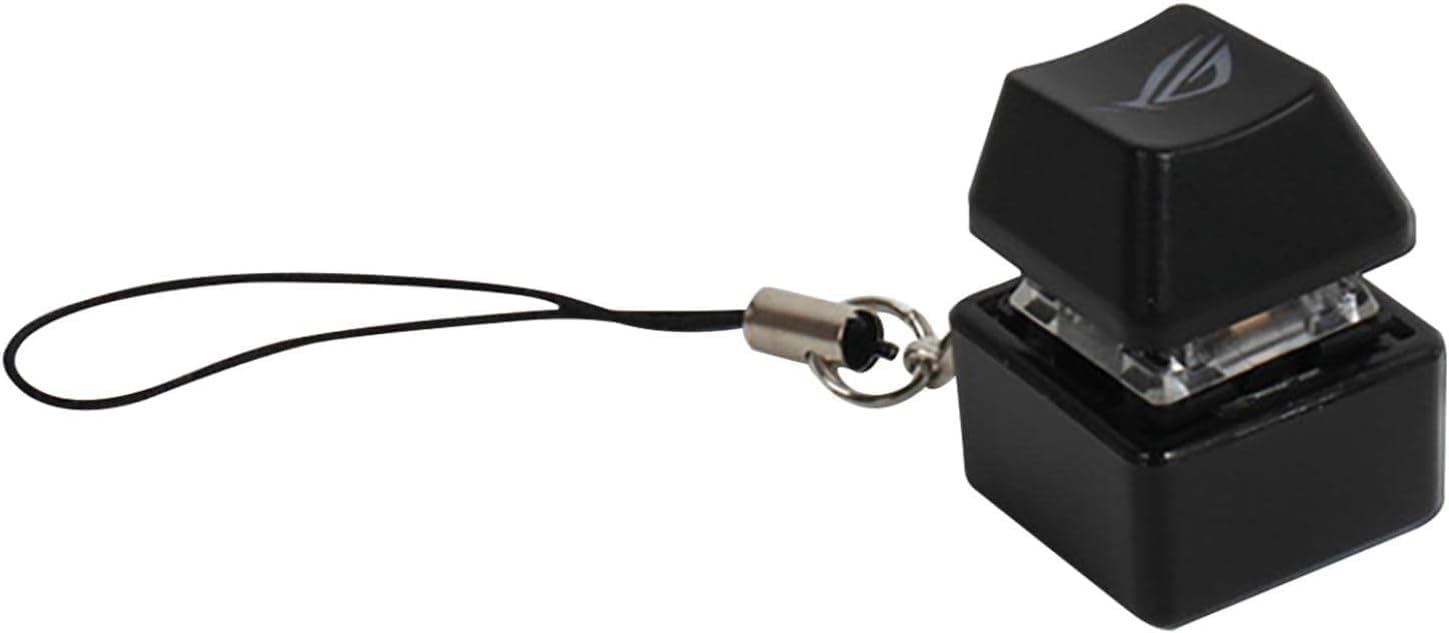 Amazon.com: 1Pc Black Keyboard 1 Key Keychain Light Up 7 Modes LED ...