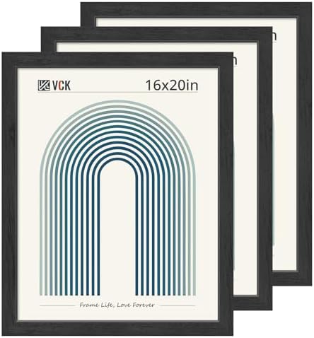 Amazon.com - VCK 16x20 Frames 3 Pack, Black Poster Frame MDF Wood with ...