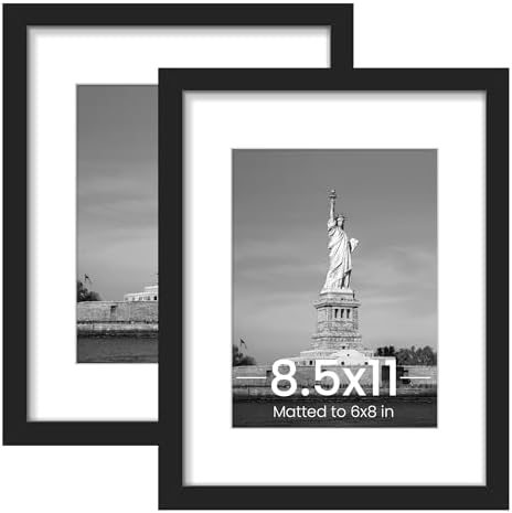 Amazon.com - FIXSMITH 8.5x11 Picture Frame Set of 2, Photo Frame with ...