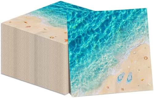 Amazon.com: Nautical Beach Napkins,40Pcs Summer Beach Party Napkins ...