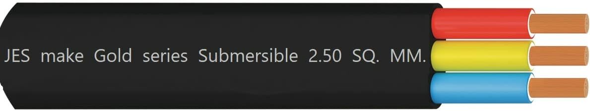 JES 2.5 Sq Flat Submersible Cable with multicolour 3 Core 1100 Volts ...