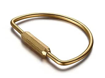 SZHOWORLDÂ Portable Brass Screw Lock D-shape Key Holder Creative EDC ...