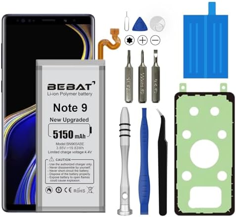 Amazon.com: BEBAT Replacement Battery for Samsung Galaxy Note 9,5150mAh ...