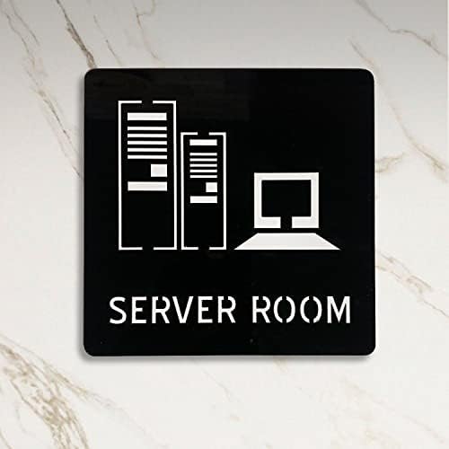 SERVER ROOM - Signage nano Self-Adhesive, Foam board fixed with white ...