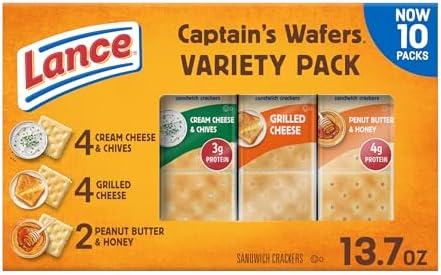 Amazon.com: Lance Sandwich Crackers, Captain's Wafers, Variety Pack, 10 ...