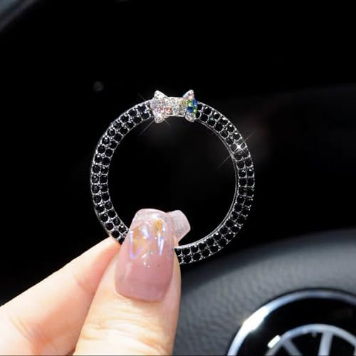 Amazon.com: ALITTLEBYLIFE Car Bling Ring Emblem Car Accessories for ...