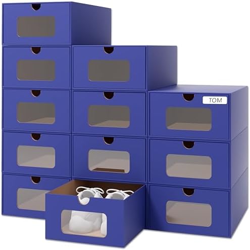 Amazon.com: 24 Pack Cardboard Shoe Storage Boxes 13.8 x 9.3 x 5.3 ...