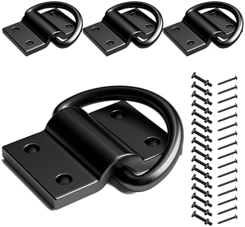 Amazon.com: 8 Pieces D Ring Tie Down Anchor 1/2 Inch Heavy Duty Tie Down Rings 12000 Lbs Break ...