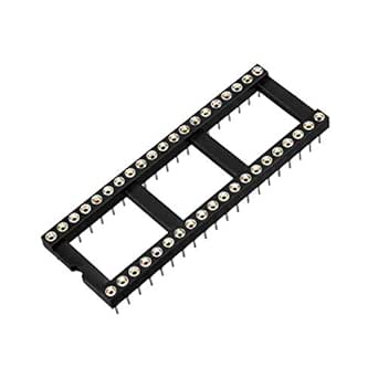 uxcell 10pcs 2.54mm Pitch 15.2mm Row Pitch 2 Row 40 Round Pins ...