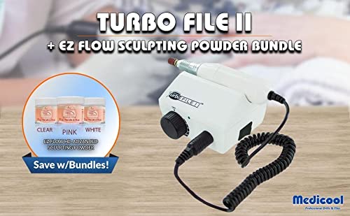 Medicool Turbo File II 20,000 RPM silencioso sin vibración + EZ flujo ...