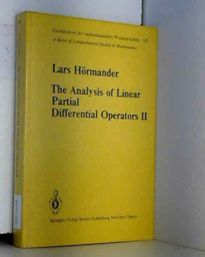 Amazon.com: The Analysis of Linear Partial Differential Operators II: Differential Operators ...